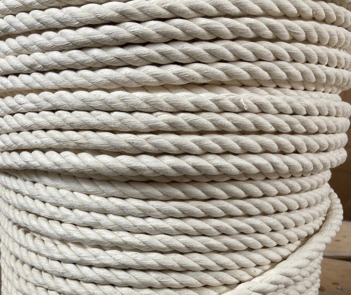 Cotton Rope 8 Mm/10mm/16 Mm/5 M 5.4681 Yardorganic Cabled Cotton Rope ...