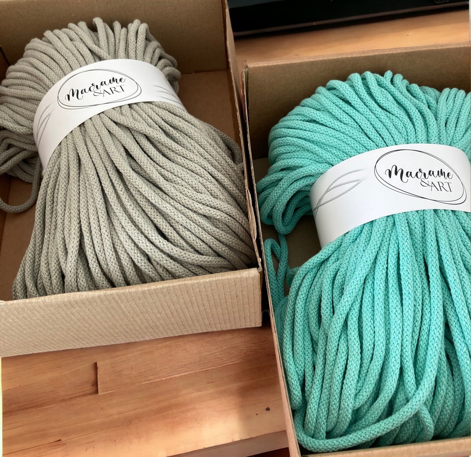 Braided Cotton Rope 5mm 100m (3937.01 In)|green Braided Cords| Cord for ...