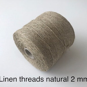 1mm LINEN Thread-white and Natural Color , 500 G (flax Polish, Non ...