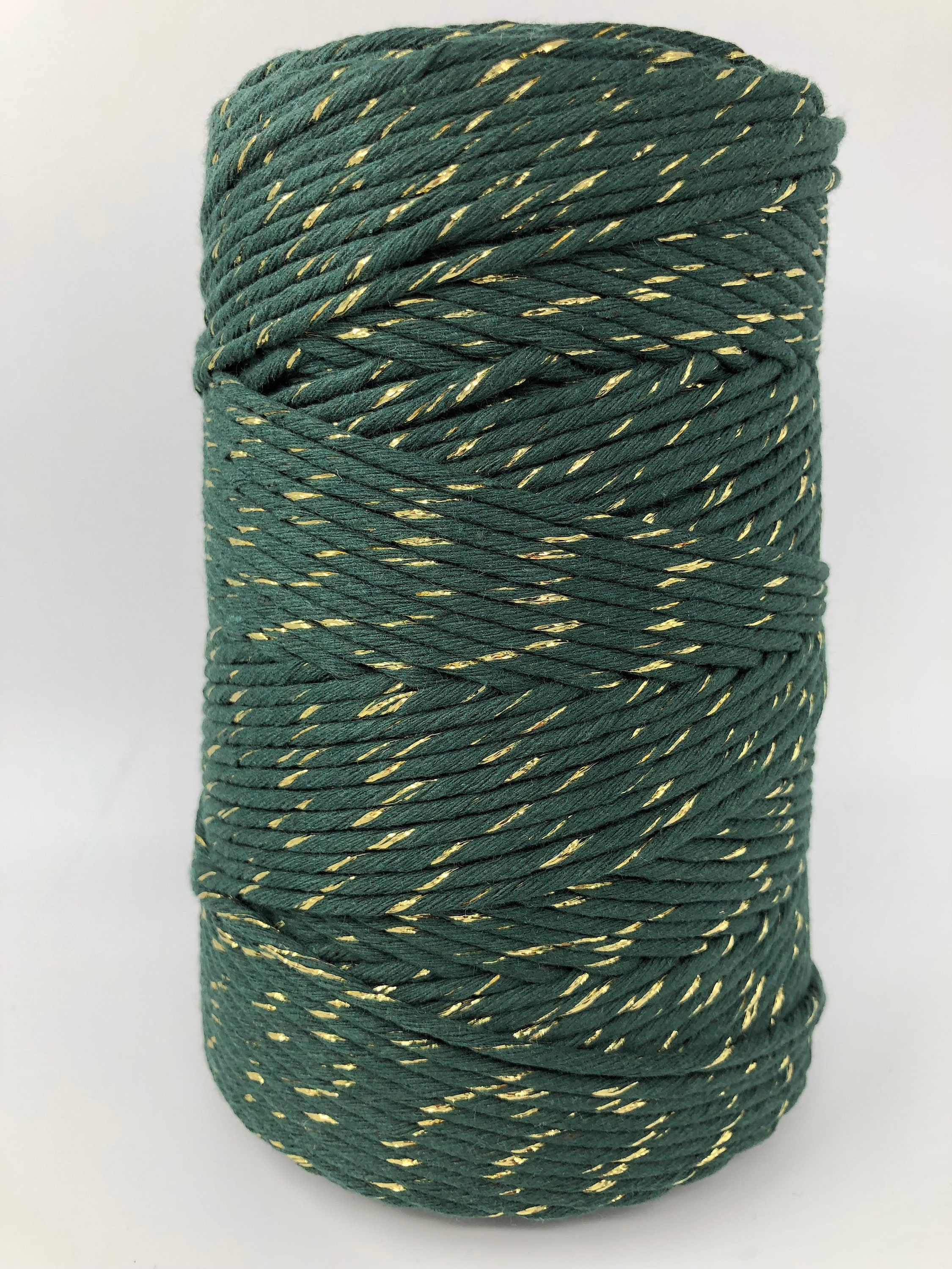 Macrame Cotton Cord With Golden Wire 3mm 200m 656.17 Ft Metallic ...