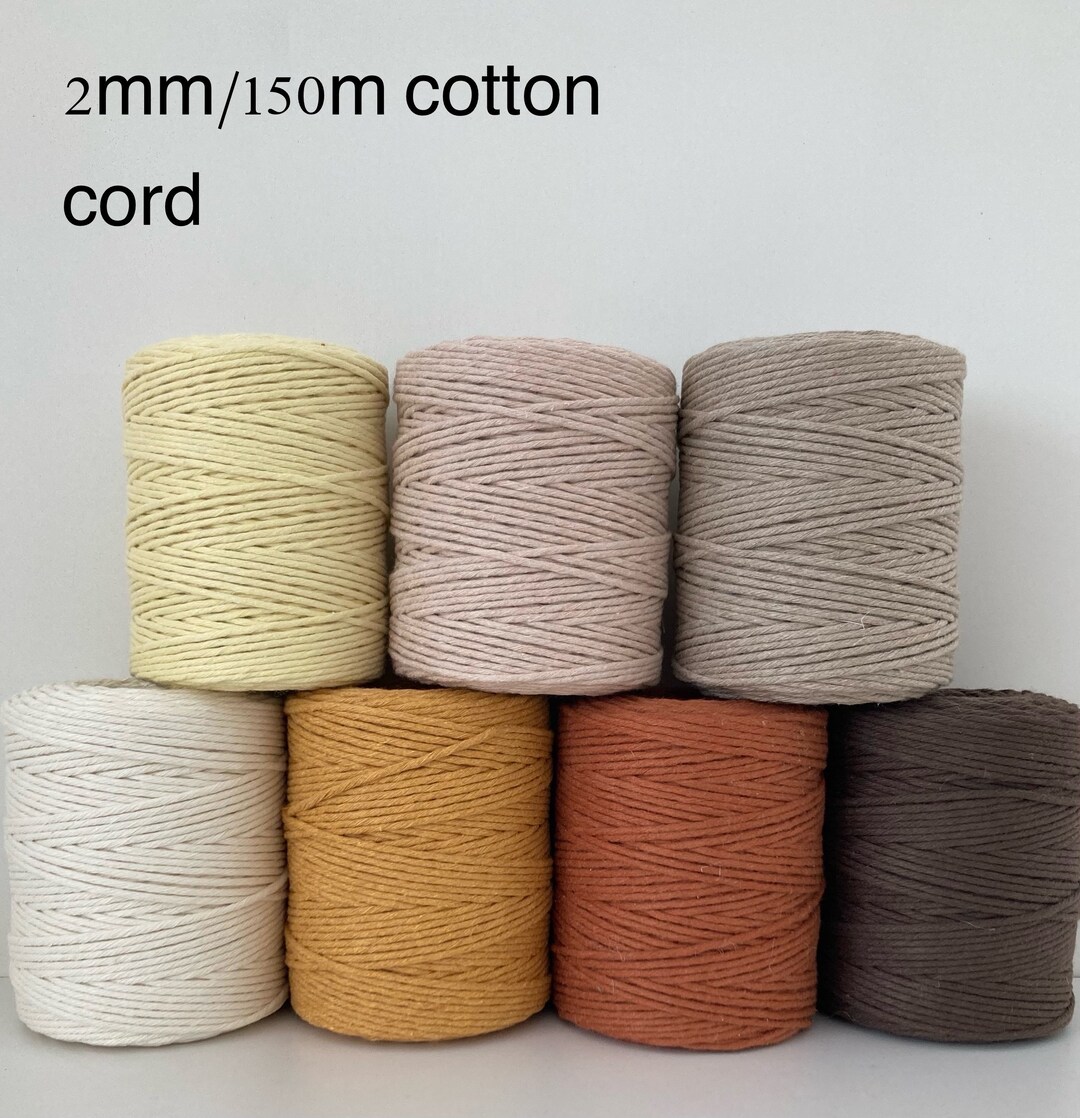 2 Mm Macrame Cotton Cord 150 M(492 Ft)| Macrame Yarn 2 Mm|cotton Cord ...