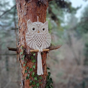 White Macramé Owl Macrame Owl Kit Housewarming Gift Wall - Etsy