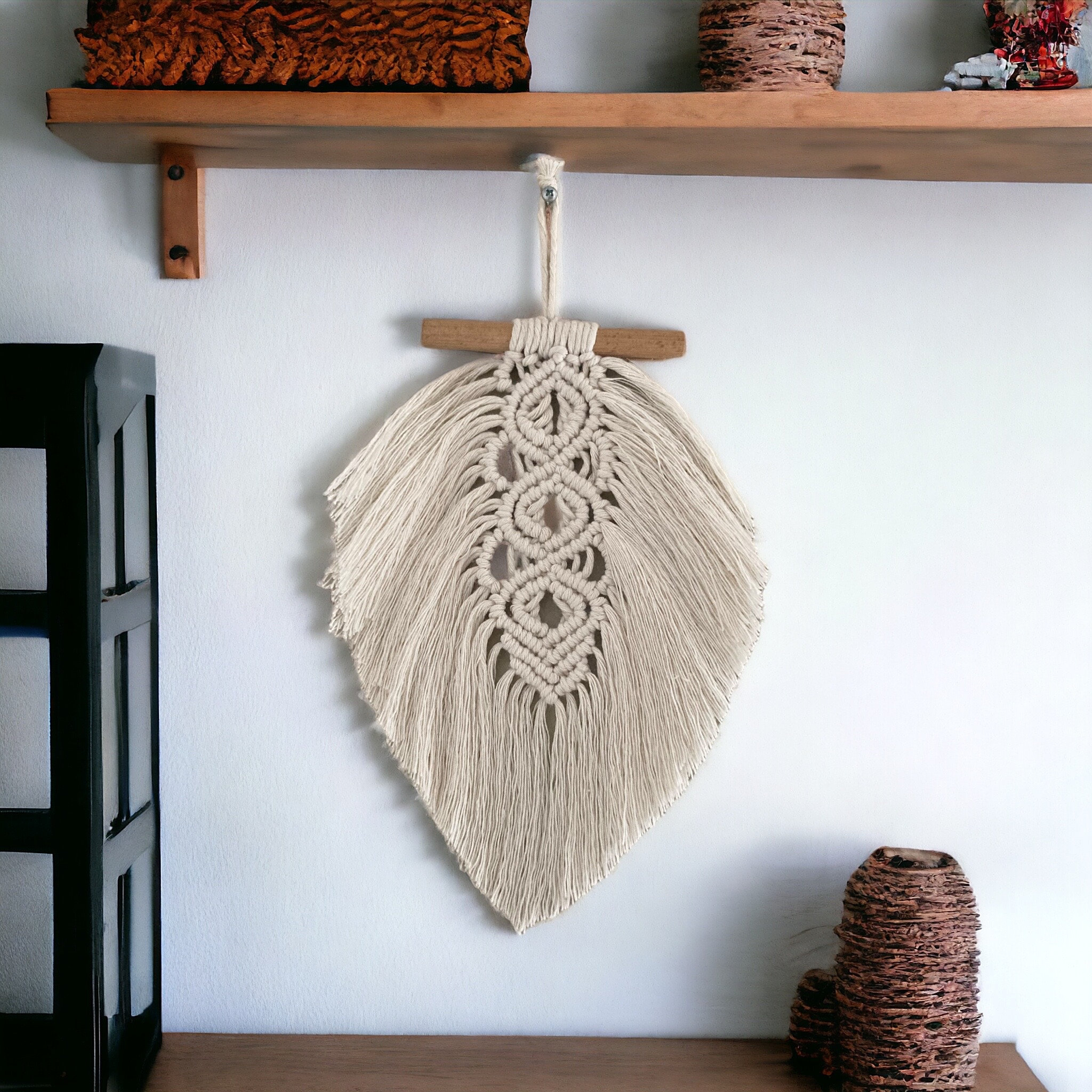DYI Macrame Leaf, Macrame Feather Pattern, Macrame Kit, KIT for Macrame ...