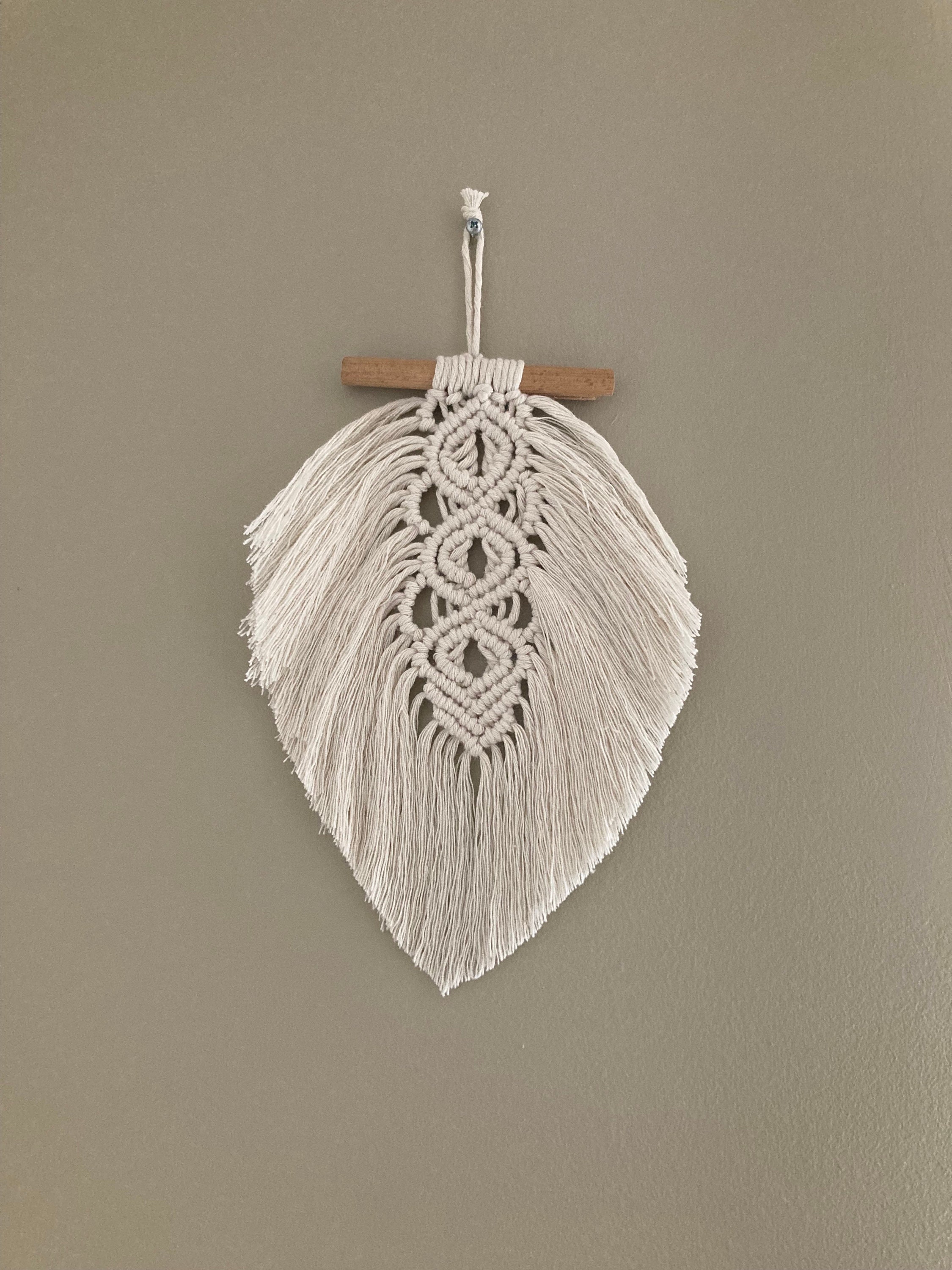 DYI Macrame Leaf, Macrame Feather Pattern, Macrame Kit, KIT for Macrame ...