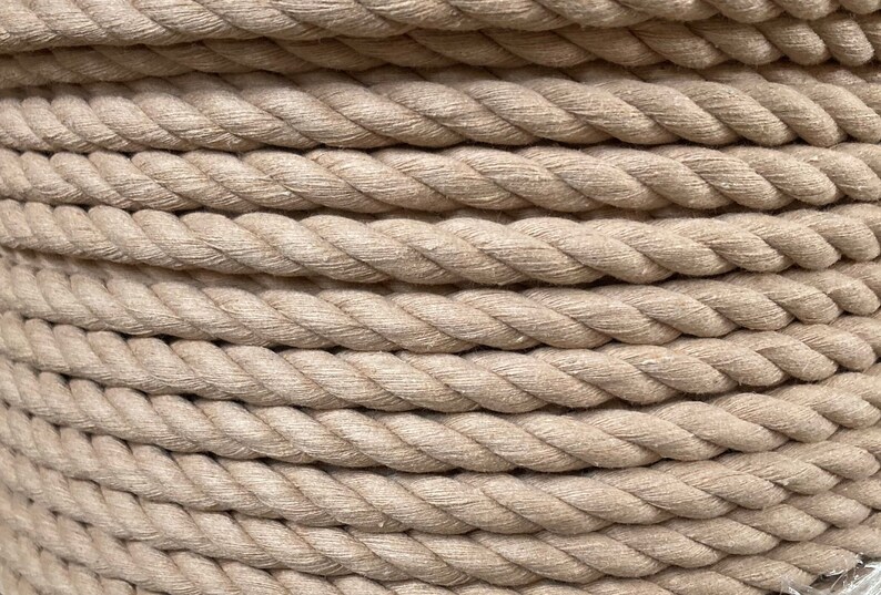 Cotton Rope 8 Mm/10mm/16 Mm/5 M (5.4681 Yard)|organic Cabled Cotton ...