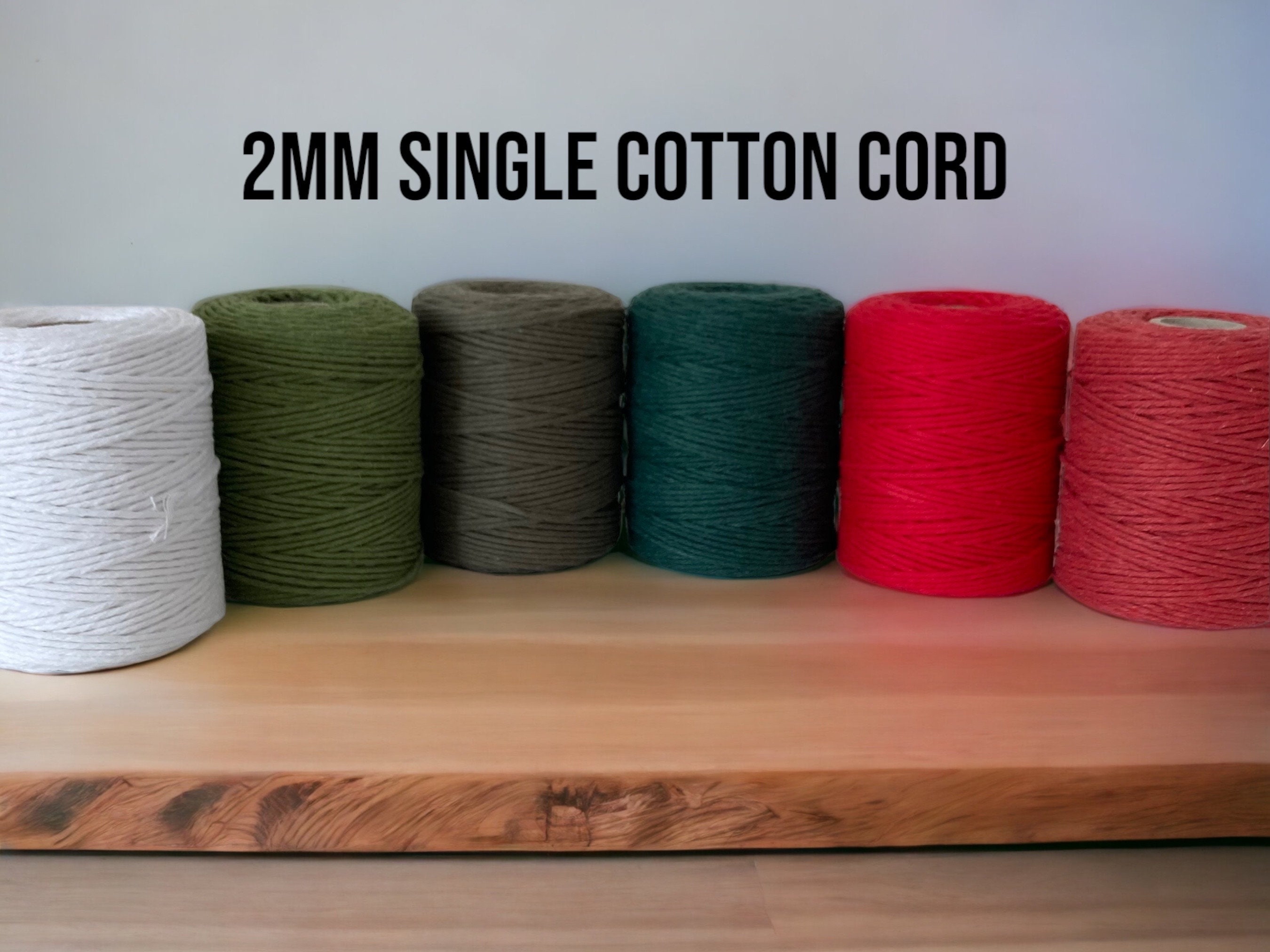 Macrame Cord 2mm 150m (164.04 Yd)| Macrame Cotton Single Strand|twisted ...