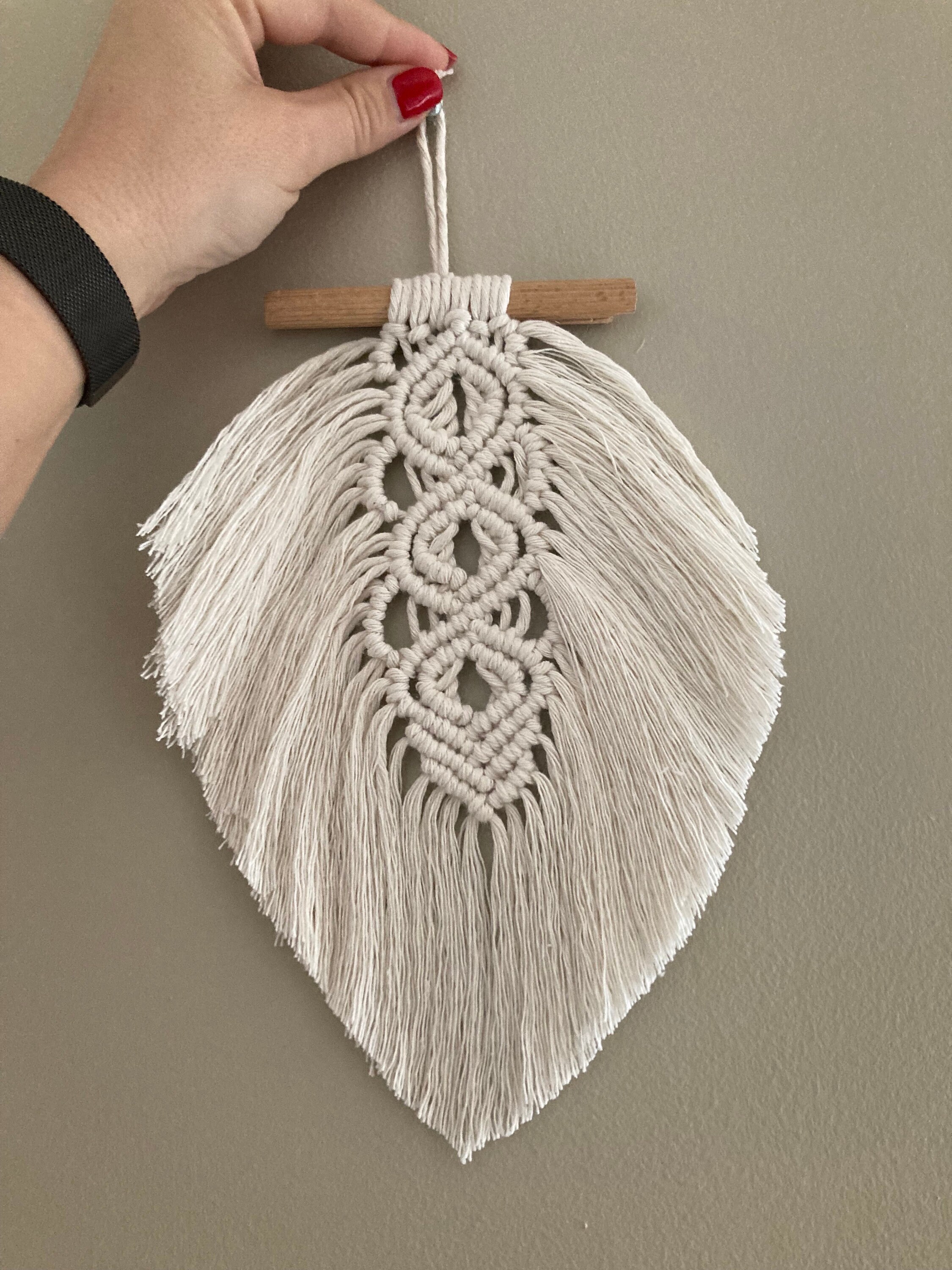 DYI Macrame Leaf, Macrame Feather Pattern, Macrame Kit, KIT for Macrame ...