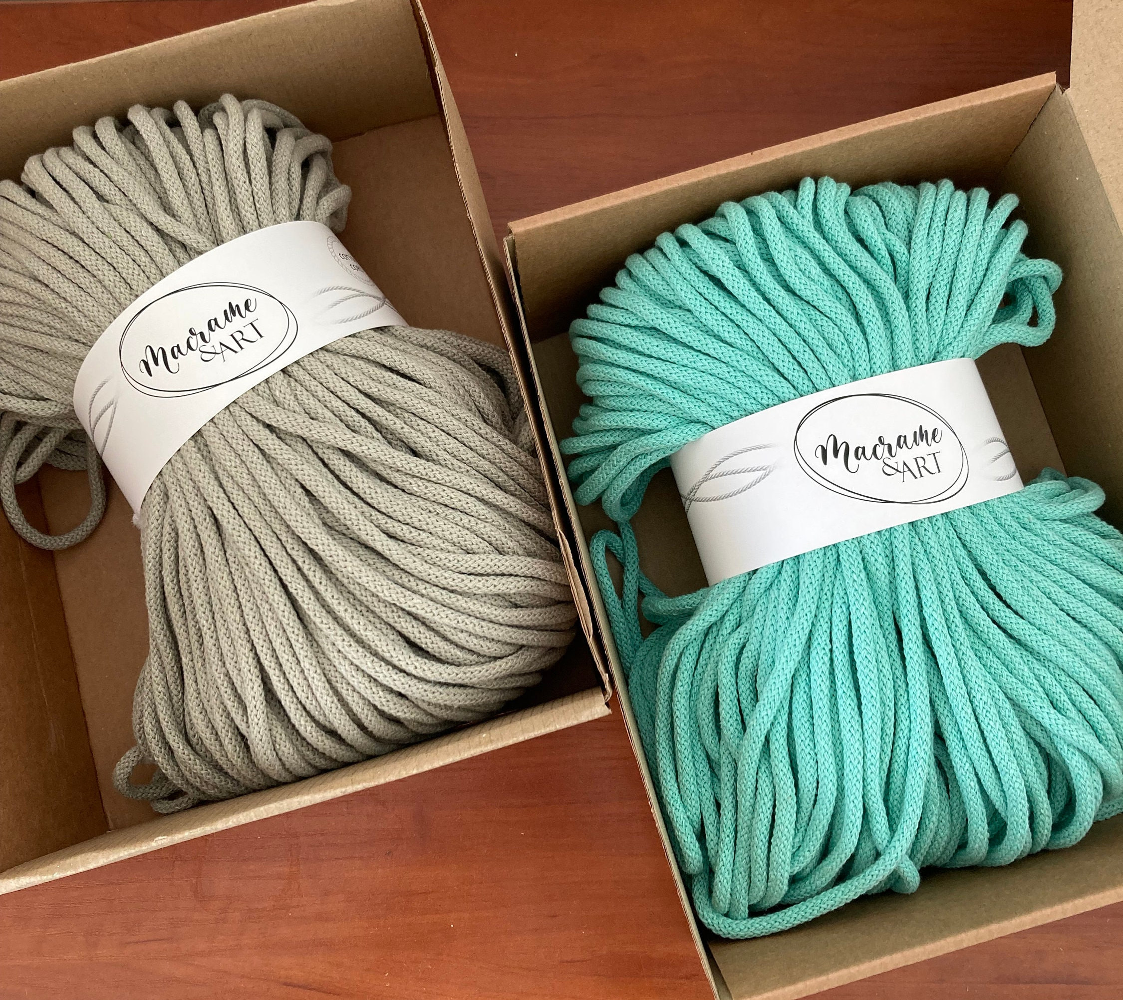 Braided Cotton Rope 5mm 100m (3937.01 In)|green Braided Cords| Cord for ...