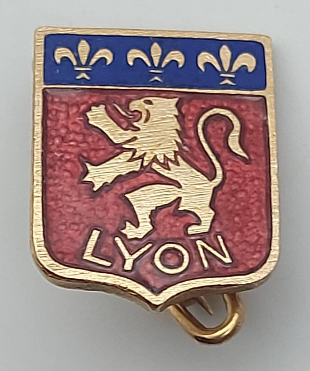 LYON France Coat of Arms Crest Vintage Pin Badge Lapel | Etsy