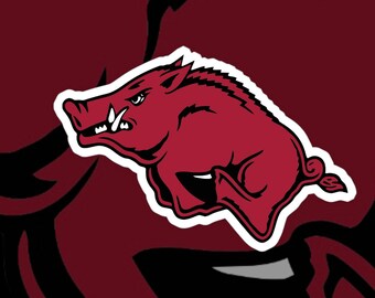 Arkansas Razorback Decal - Etsy
