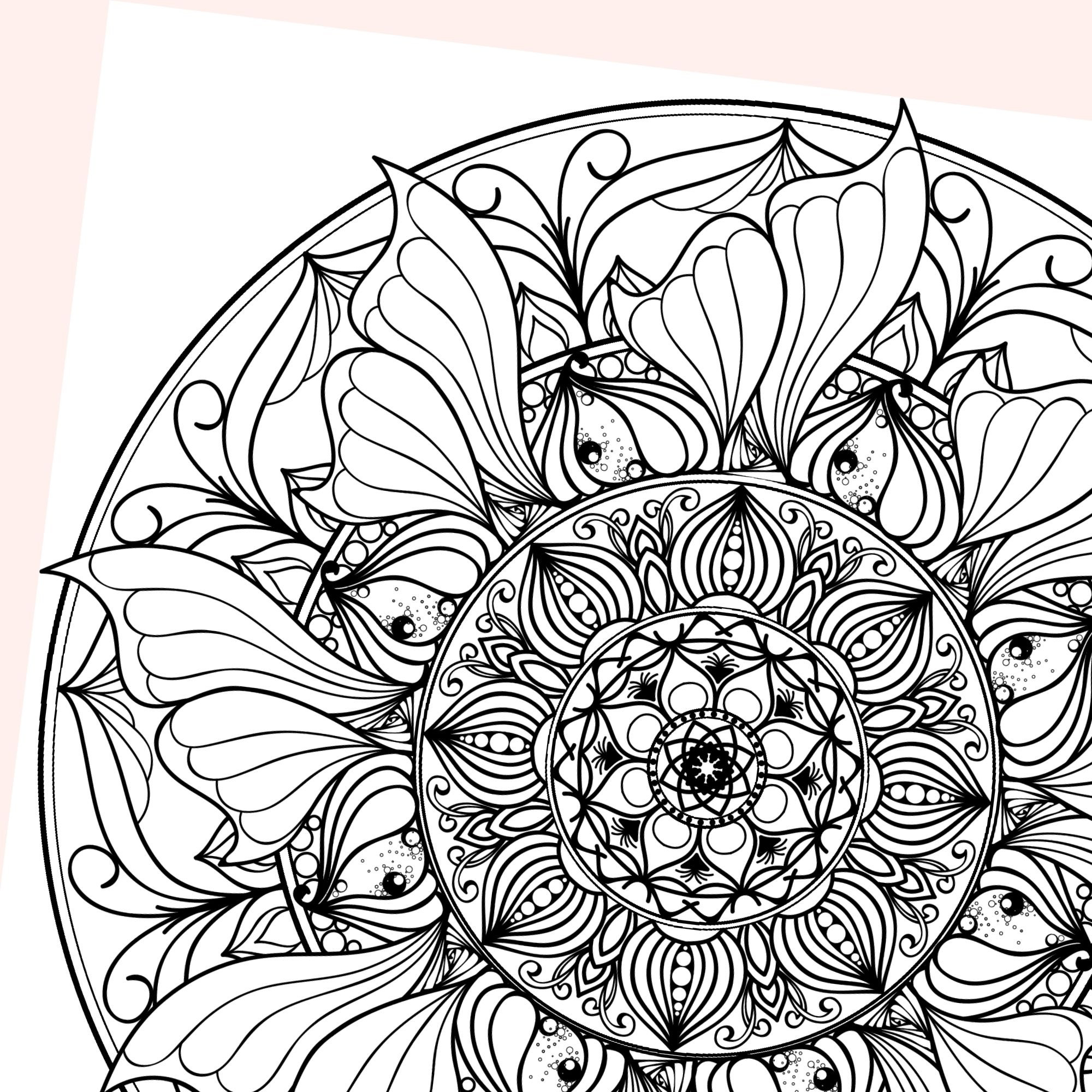12 Coloring Pages for Adults | Zentangle Inspired Mandala Designs ...