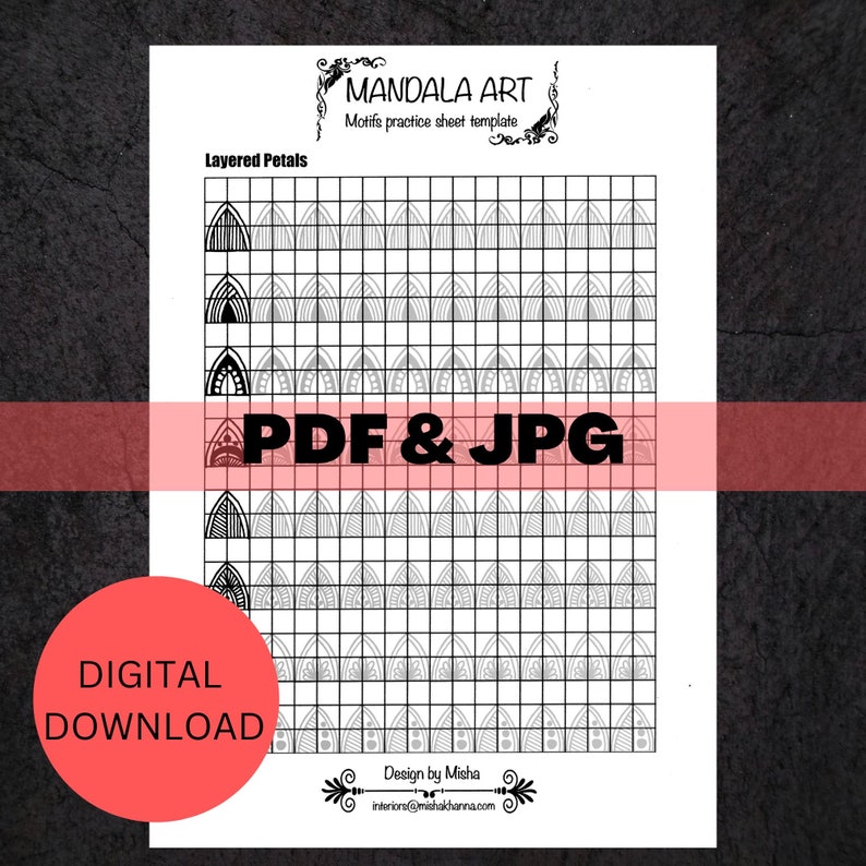 MANDALA ART for Beginners Practice Templatespatterns Training - Etsy