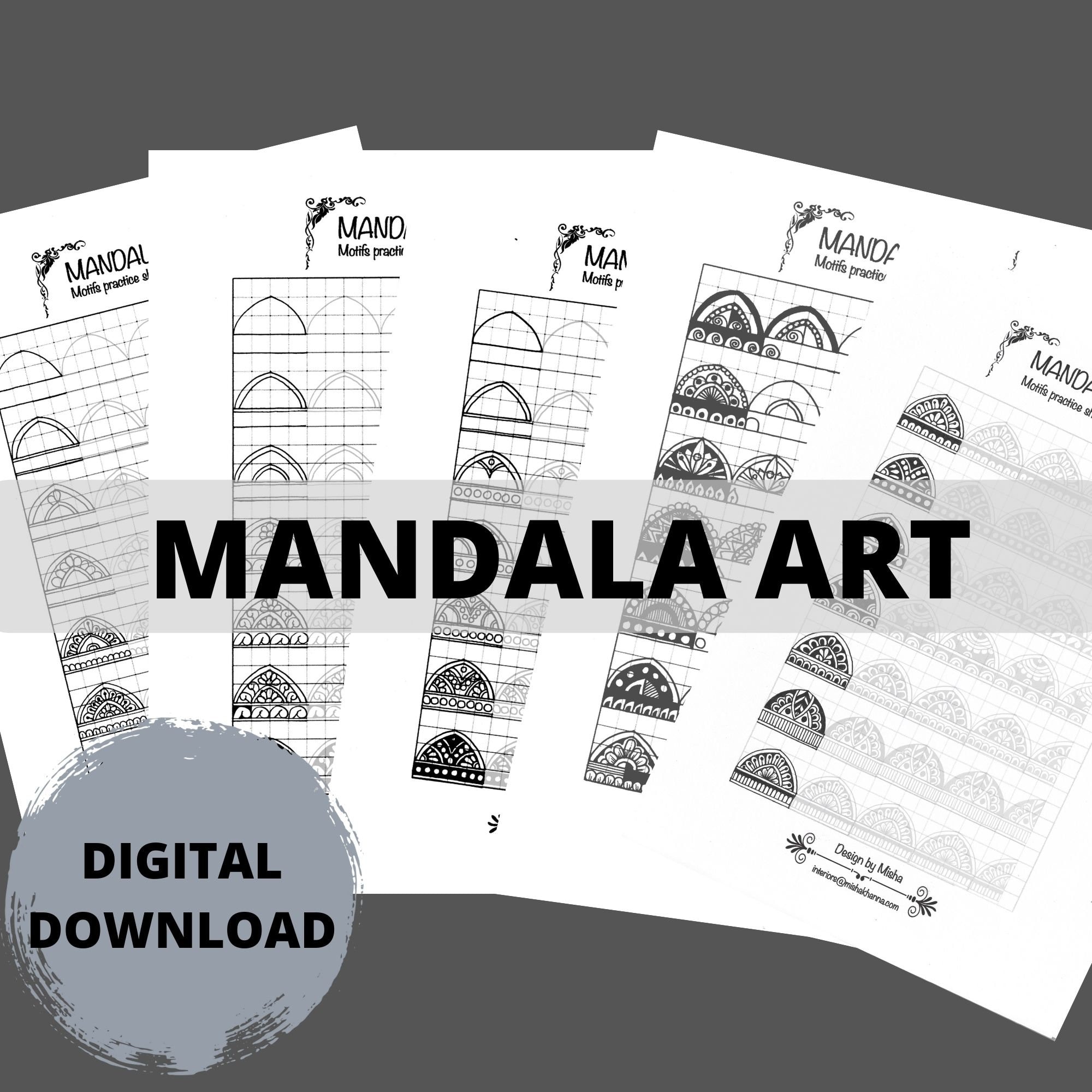 MANDALA ART Practice Templates,patterns Training Sheets Paper, Instant ...