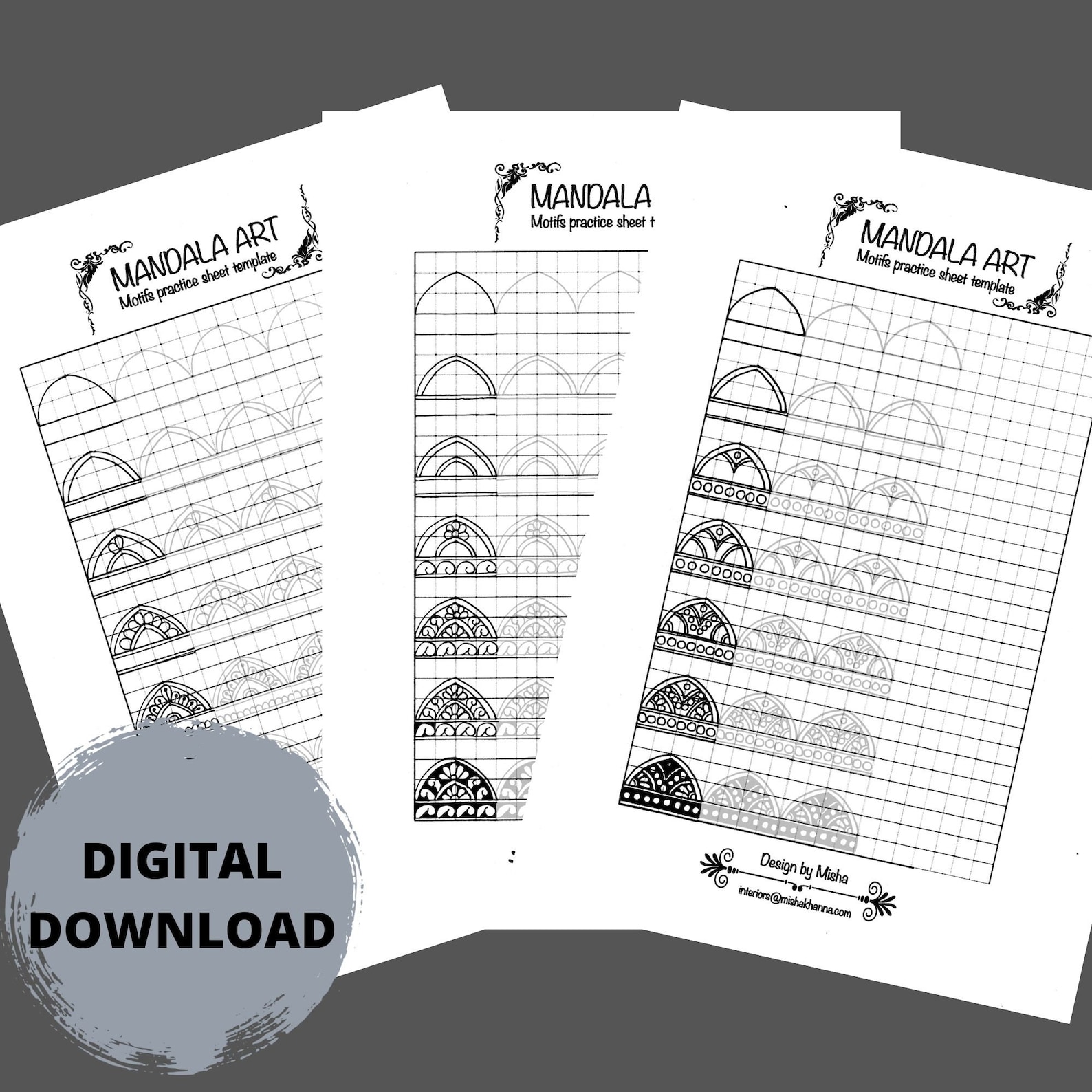 MANDALA ART Practice Templates,patterns Training Sheets Paper, Instant ...