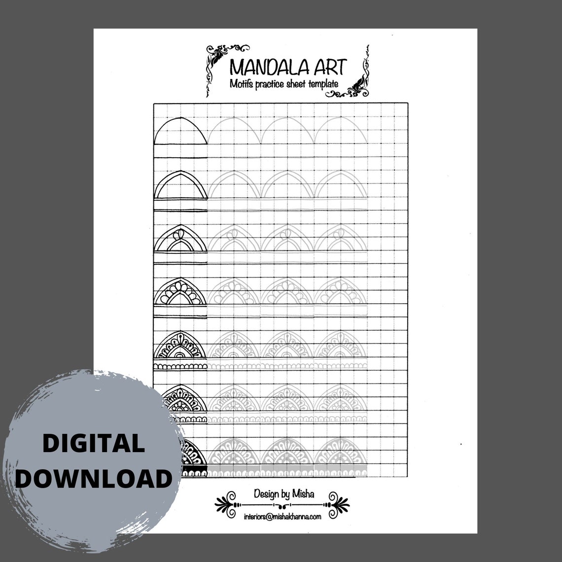 MANDALA ART Practice Templates,patterns Training Sheets Paper, Instant ...