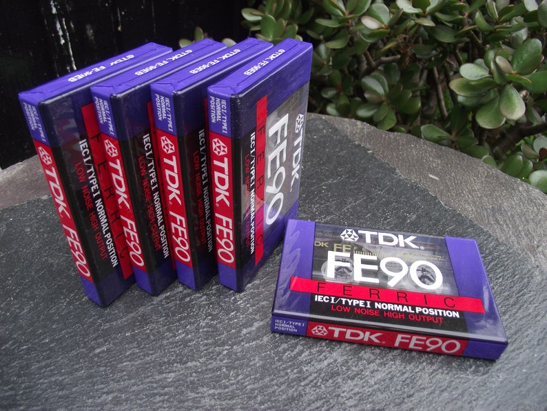 5X TDK FE90 Ferric Blank Audio Cassette Tapes - Etsy
