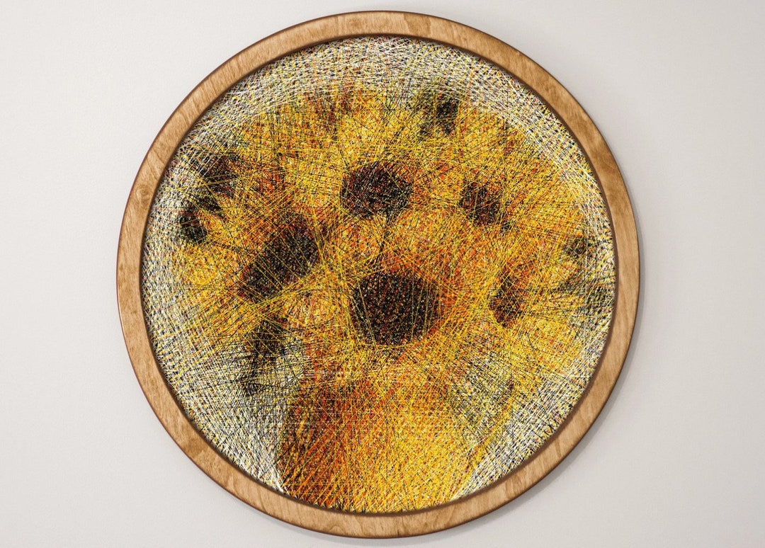 Sunflowers, Nature, String Portrait, Thread Art, Gift, Wall Hangings ...