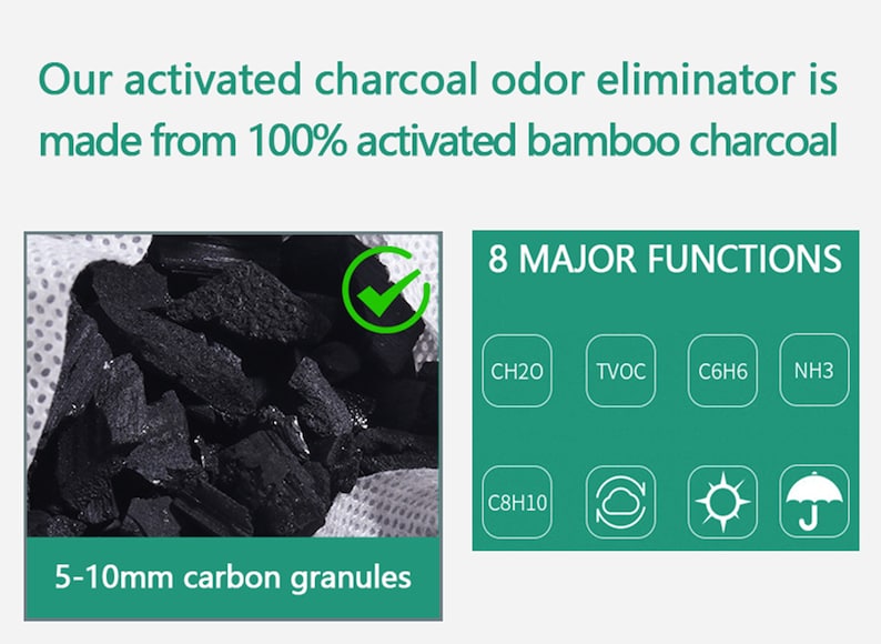 Natural Feel Activated Bamboo Charcoal Air Purifying Bags 6 PACK - Etsy