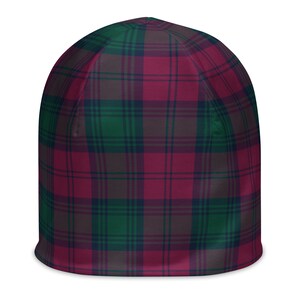 Lindsay Knit Beanie, Plaid Warm Winter Hat, Tartan Christmas Gift Ideas ...