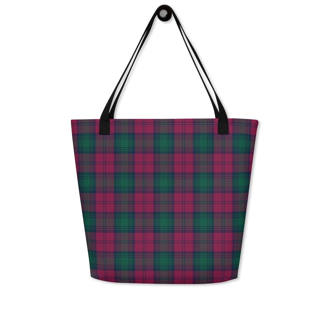 Lindsay Scottish Tartan Carryall, Christmas Gift Tote, Scotland Plaid ...