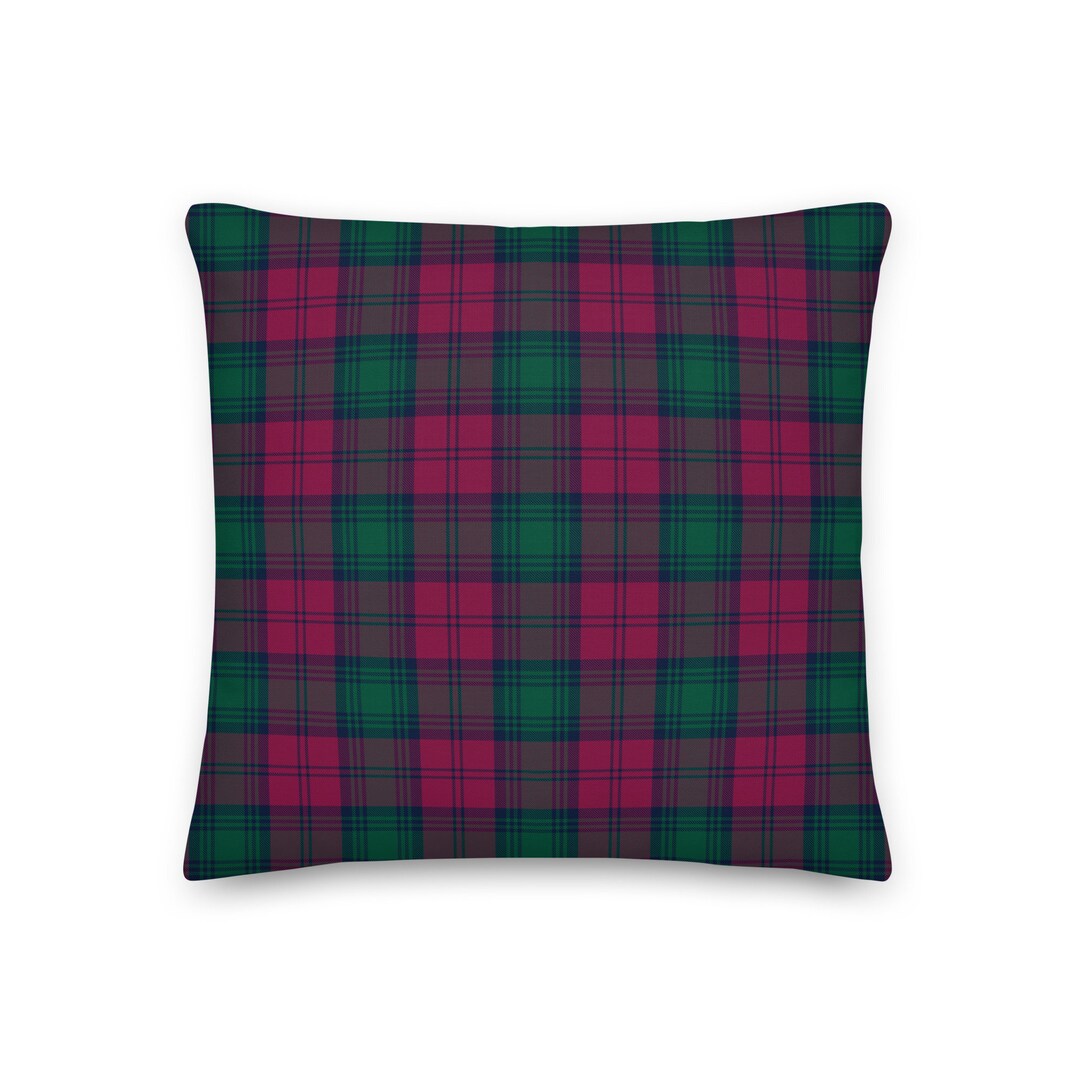 Lindsay Pillow, Rustic Tartan Cushion Home Decor, Plaid Living Room ...