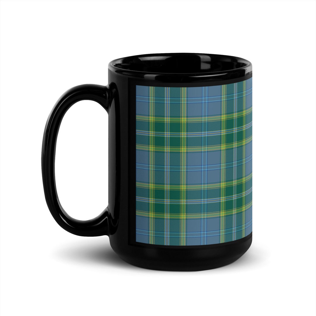 Ireland Blue Mug, Irish Tartan Tea Cup, Plaid Coffee Mug for Rustic ...