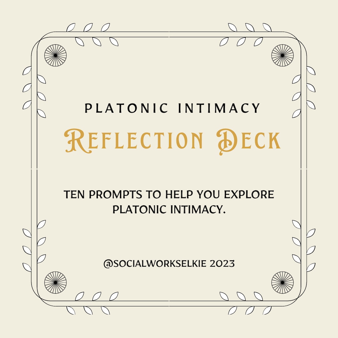 Platonic Intimacy Reflection Deck -- 10 Card Set -- PDF With Immediate ...