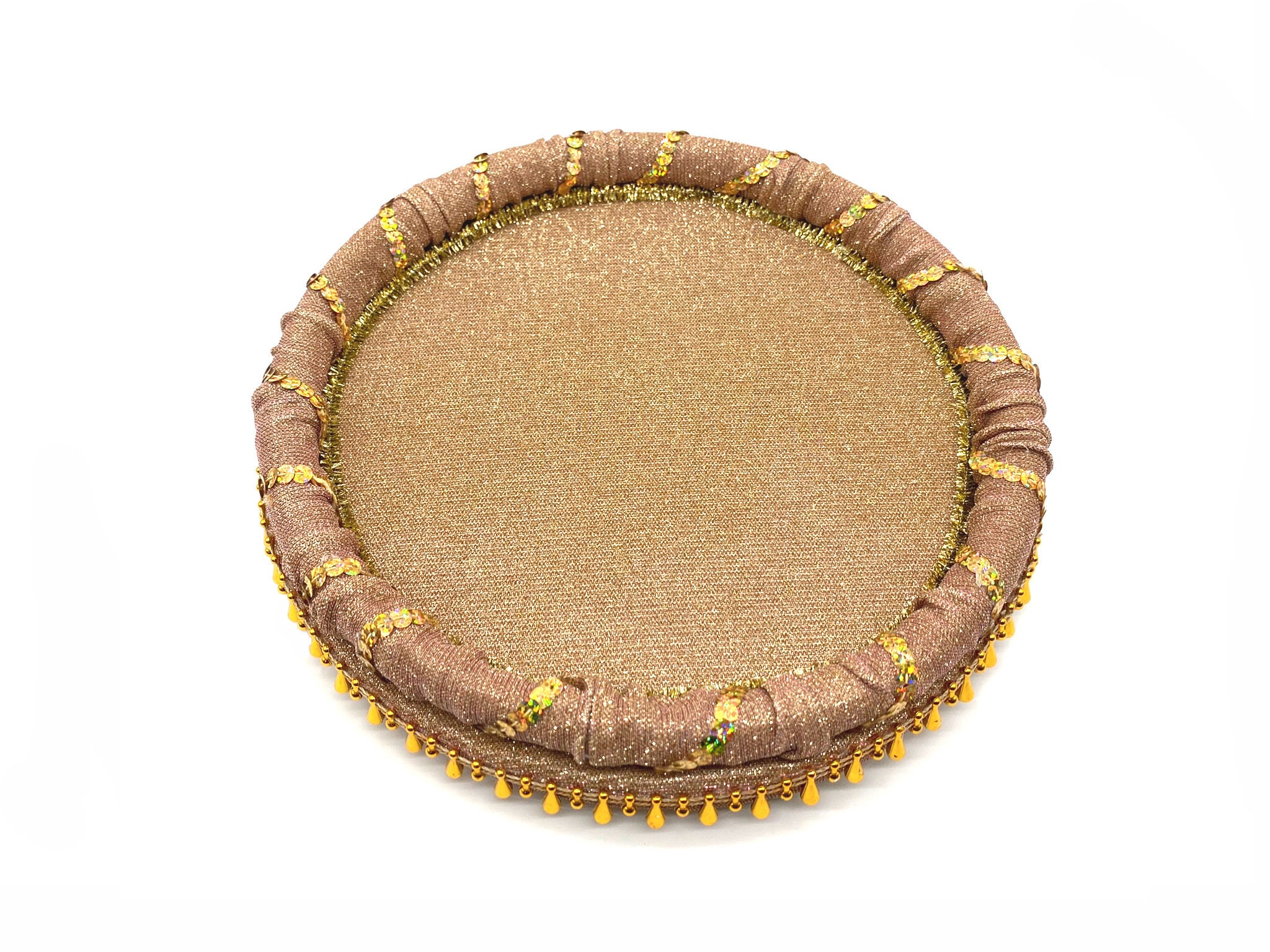 Gold Tray Basket Wedding Indian Mendhi Nikkah Shaadi Bracelet Holder ...