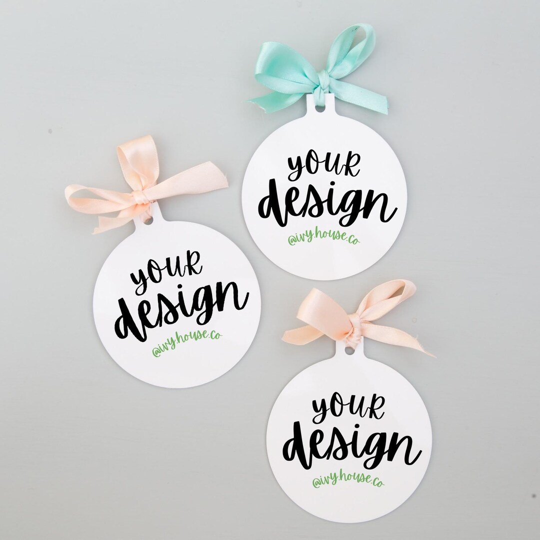 Metal Bauble Mockup: Ribbon Bow Ornament (digital Mocked up Photo) - Etsy