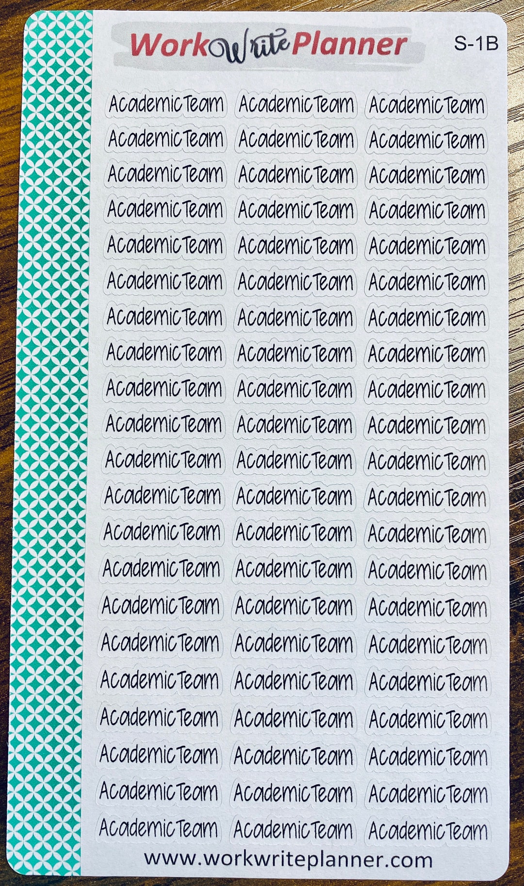 ACADEMIC TEAM Planner Sticker || Script Sticker || S-1 || School or ...
