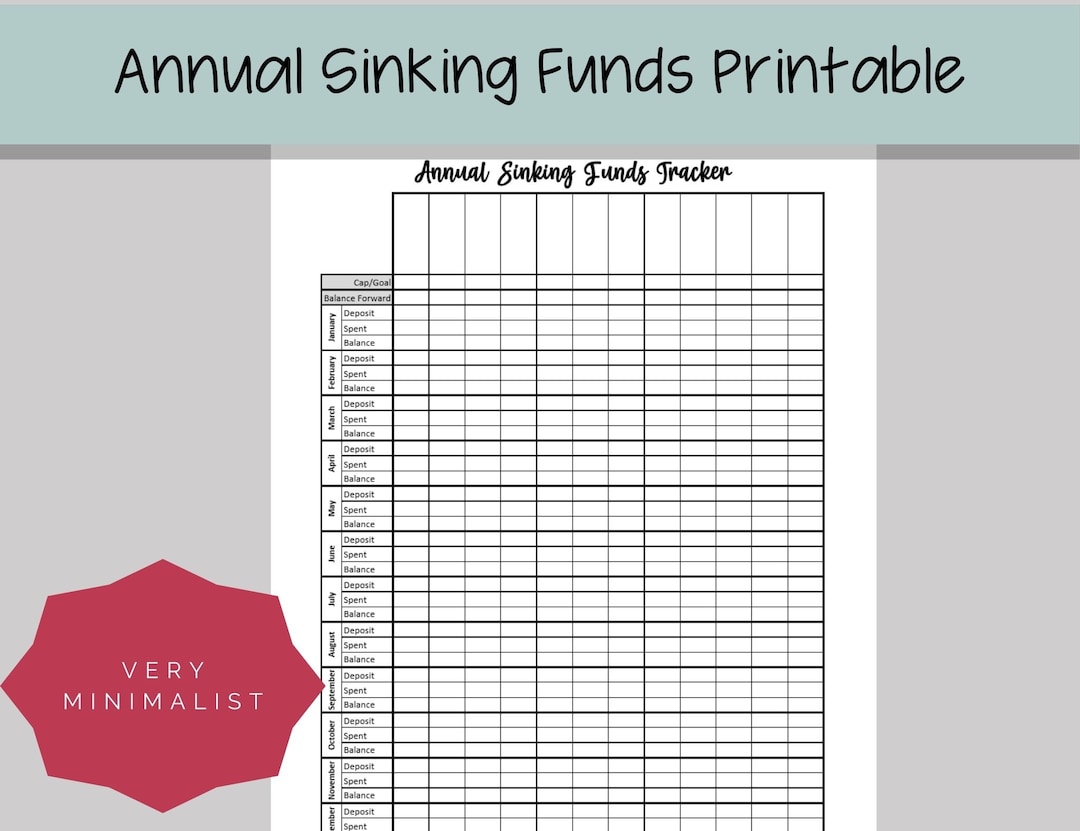 PDF Annual SINKING FUNDS Tracker, Cash Envelope Tracker, Spending ...