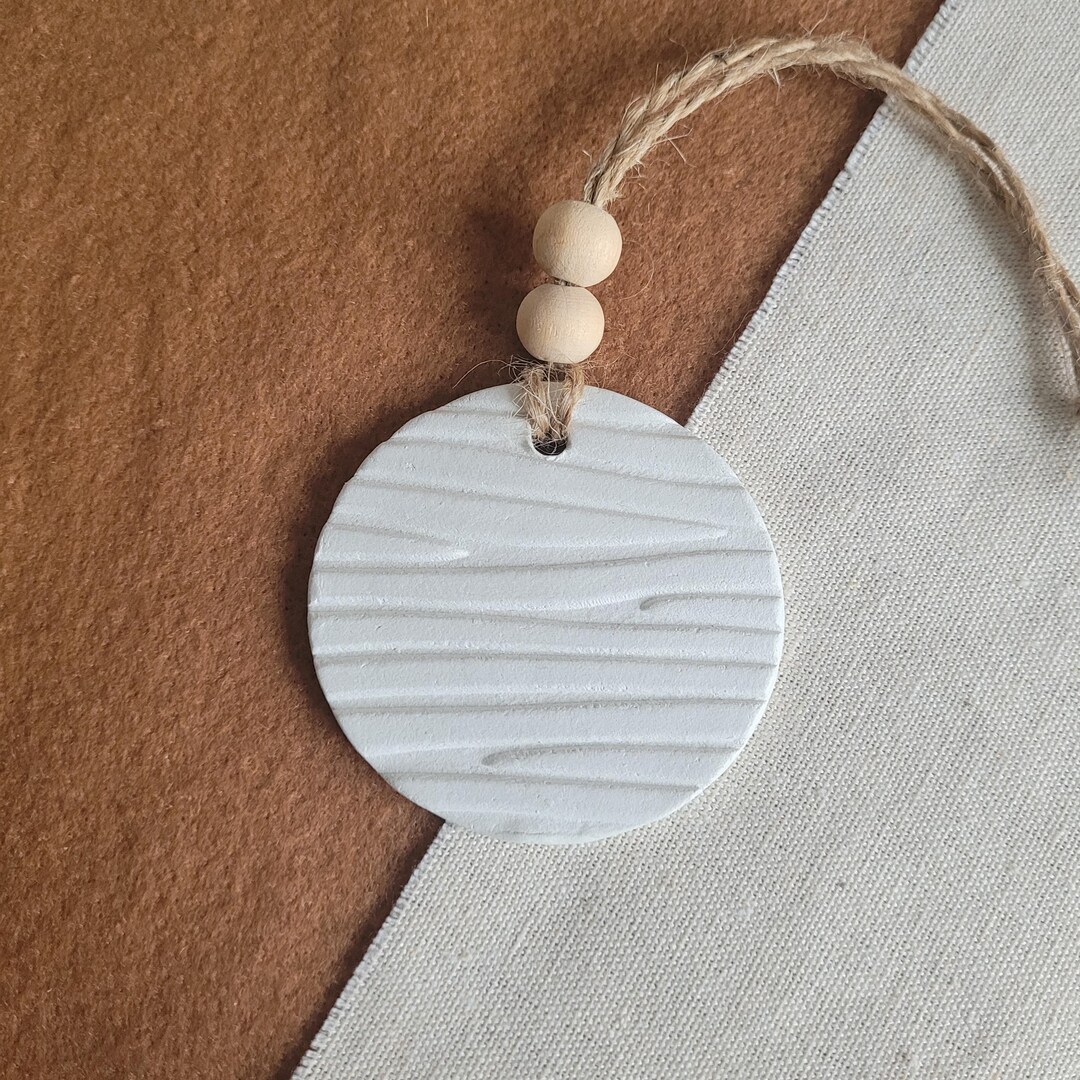 Clay Essential Oil Diffuser Circle Large, Natural Car Air Freshener ...