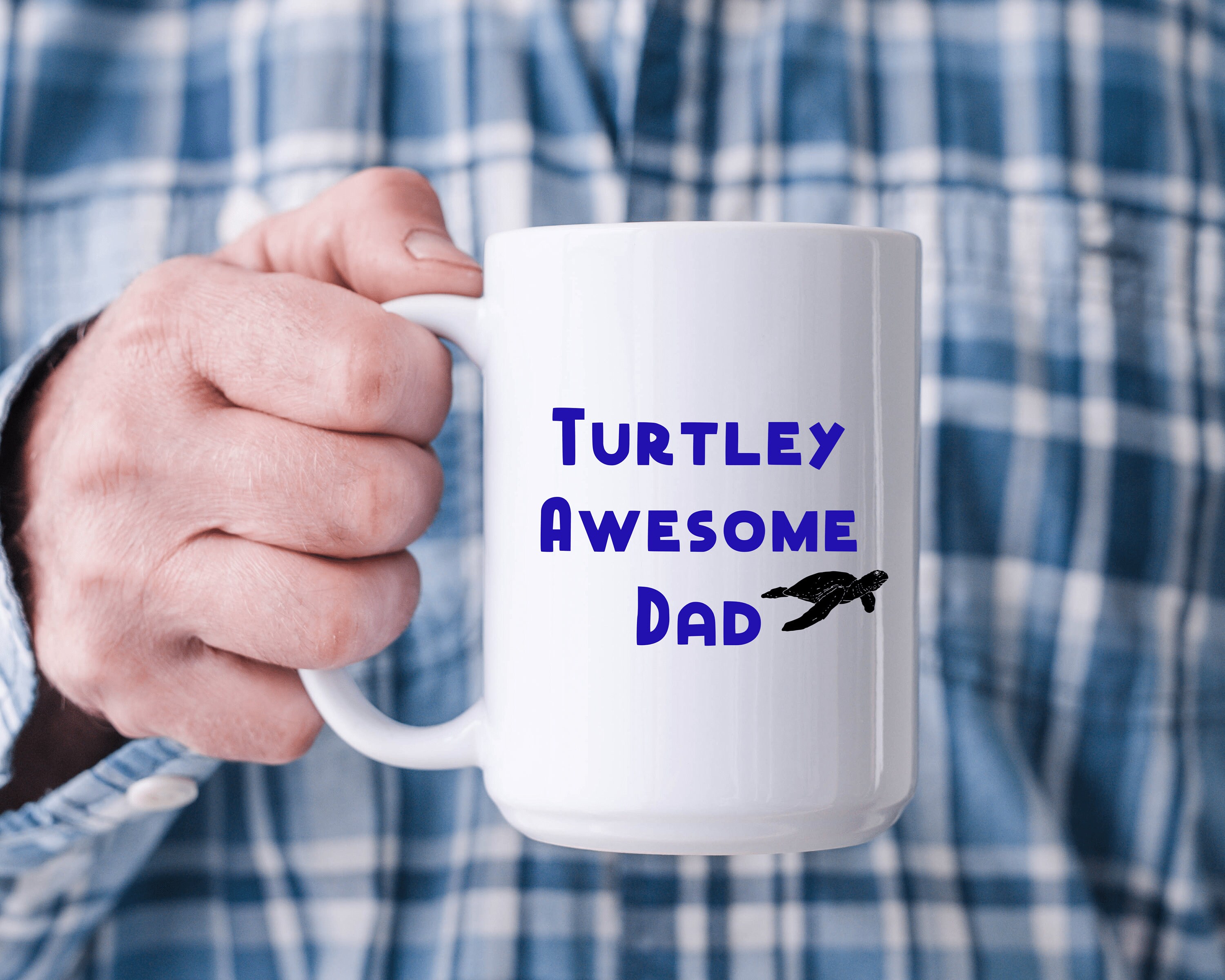Turtley Awesome Dad Mug, Fathers's Day Mug, Cute Father's Day Mug ...