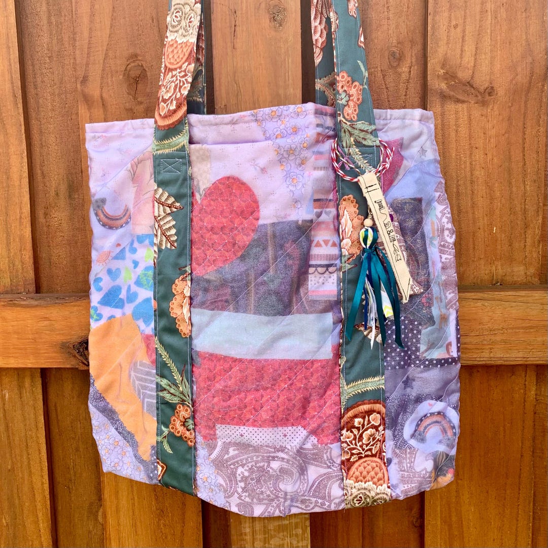 Upcycled Bobo Bag, Handmade Quilted Tote - Etsy