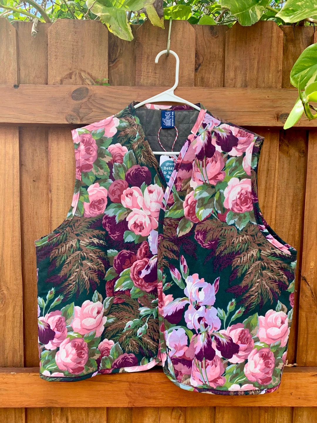 Handmade Lightweight Floral Quilted Vest - Etsy