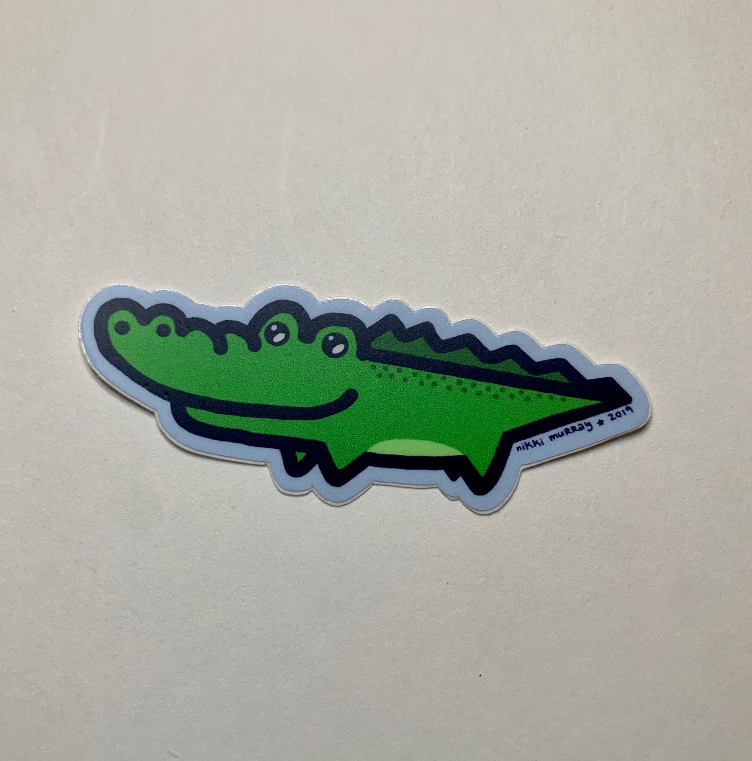 Cute Alligator Sticker, Weather-proof Crocodile Decal - Etsy