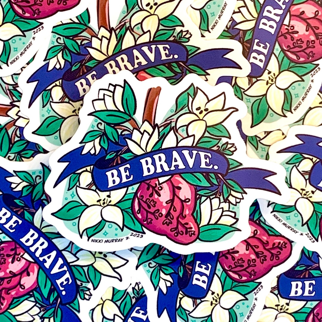 Heart Warrior Sticker, Be Brave Cardiac Kid, Weather-proof CHD Decal - Etsy