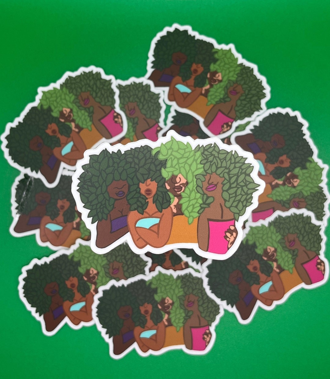 Going Natural Sticker | Afro Girl | Natural Hair | Cute Black Girl ...