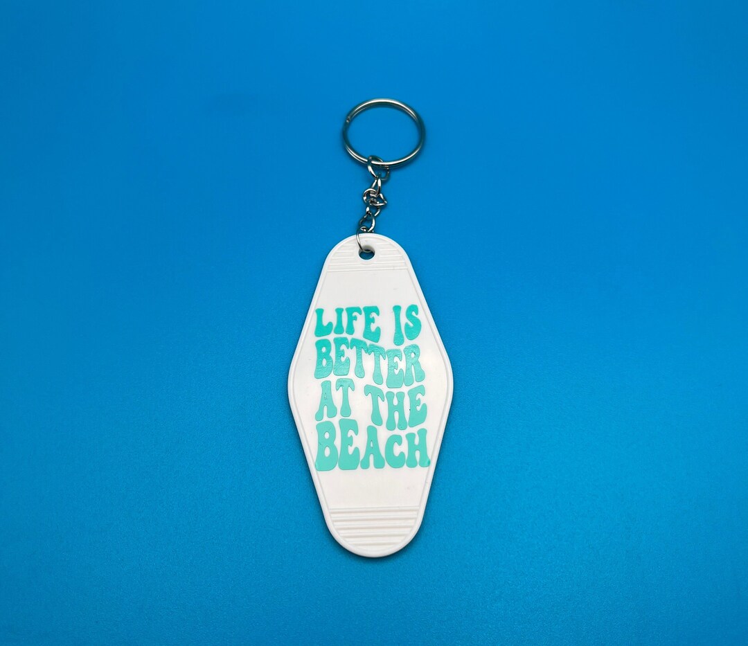 Life's A Beach Keychain Cute Beach Keychain Motel Keychain Gifts Bridal ...