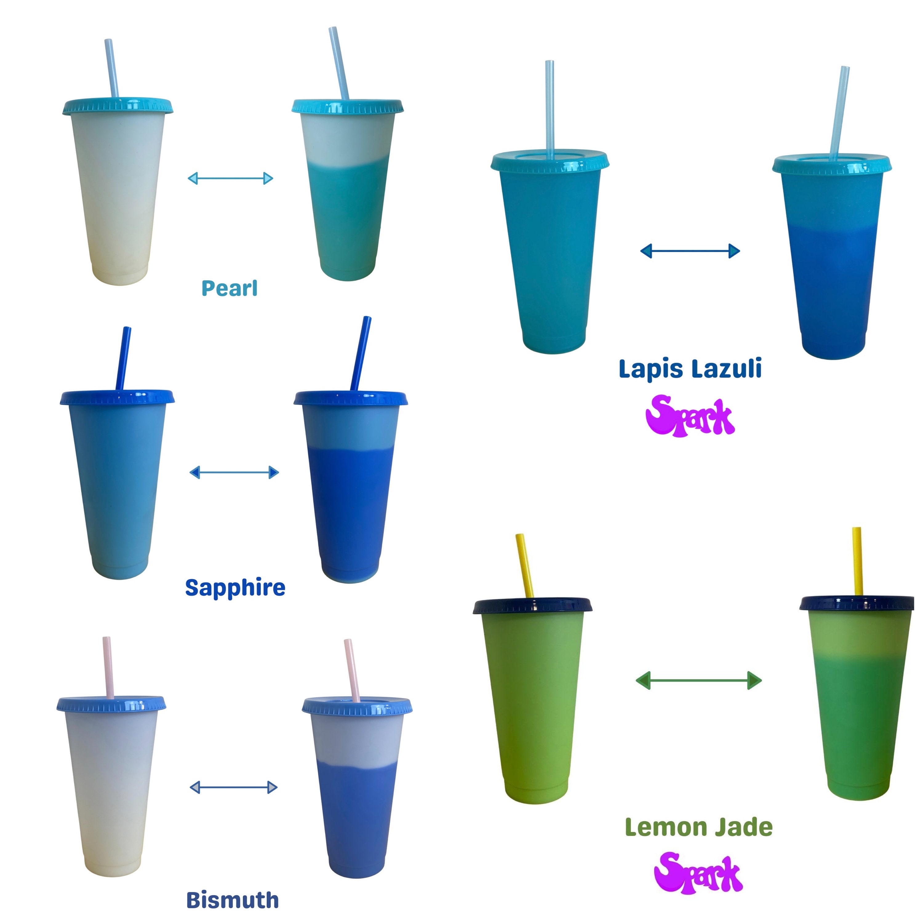 Personalized Custom Cold Cups Color Changing Water Bottle 24oz Matching ...