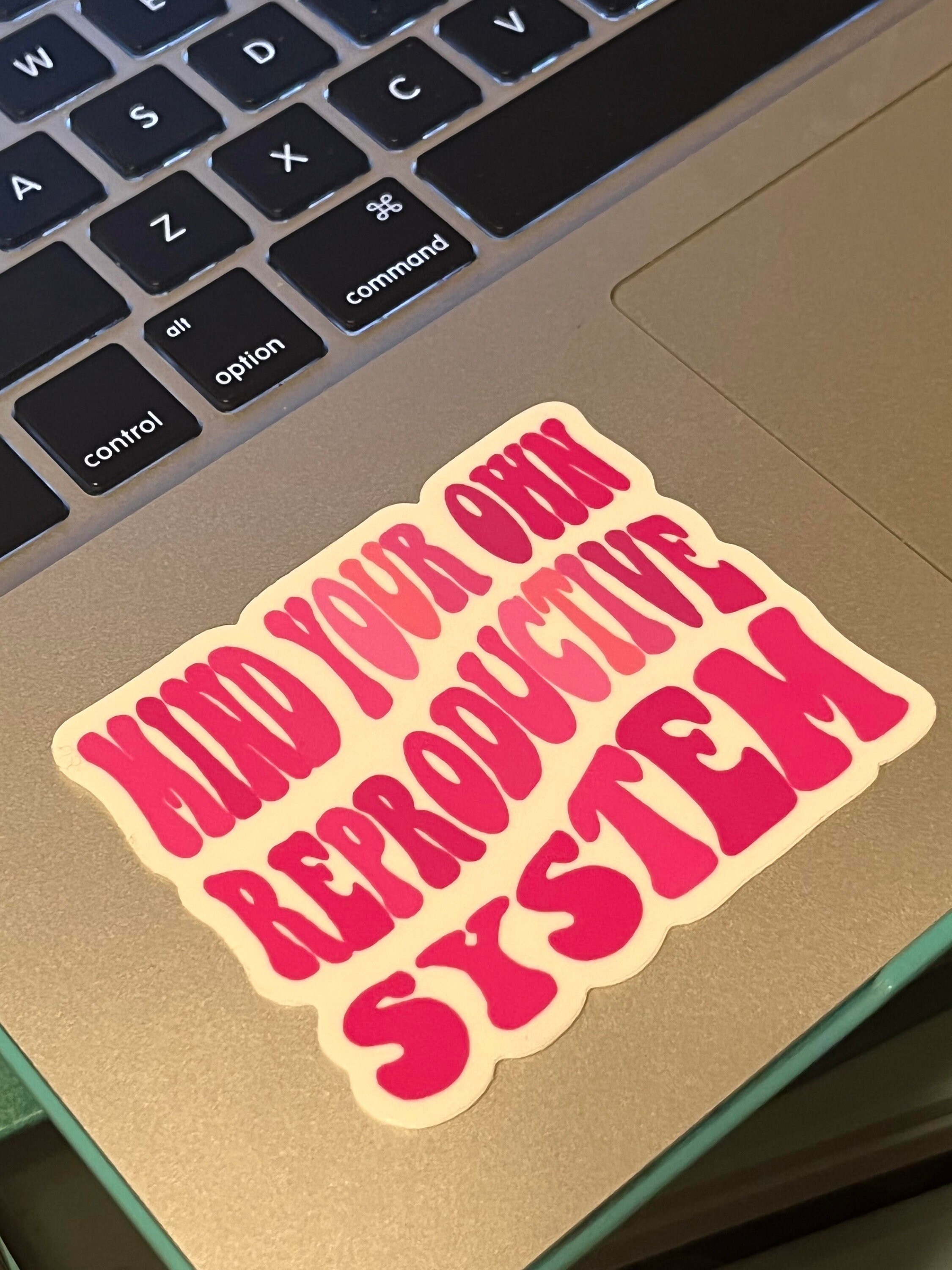 Mind Your Own Reproductive System Sticker Pro-choice Sticker ...
