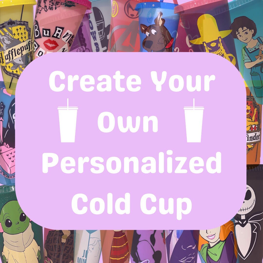 Personalized Custom Cold Cups Color Changing Water Bottle 24oz Matching ...