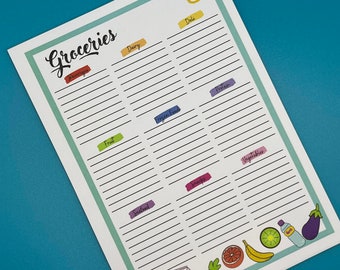 Grocery List Notepad - Etsy