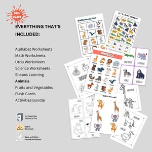 800+ Kids Worksheet Bundle: Kindergarten Learning Activities (digital ...