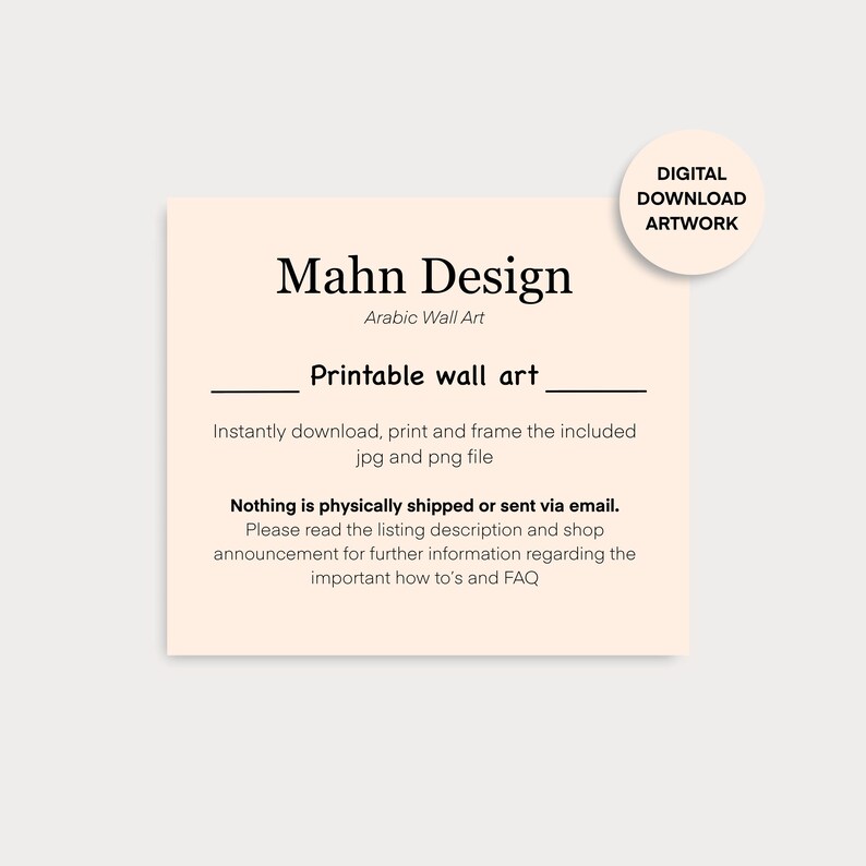 Modern Islamic Calligraphy Wall Art – Set of 2 | Minimalist Kufic ...