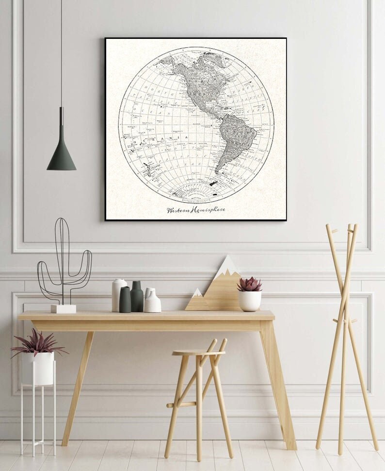 Prints Digital Prints Art & Collectibles Earth Tones World Map ...
