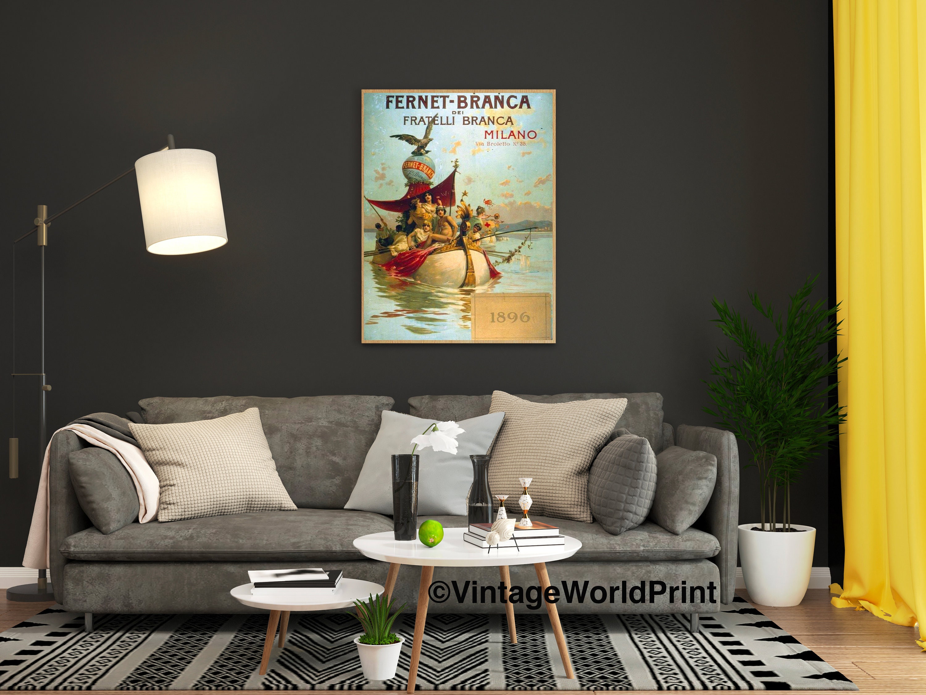 Art & Collectibles Digital Prints Drink Vintage Poster Fernet Branca ...