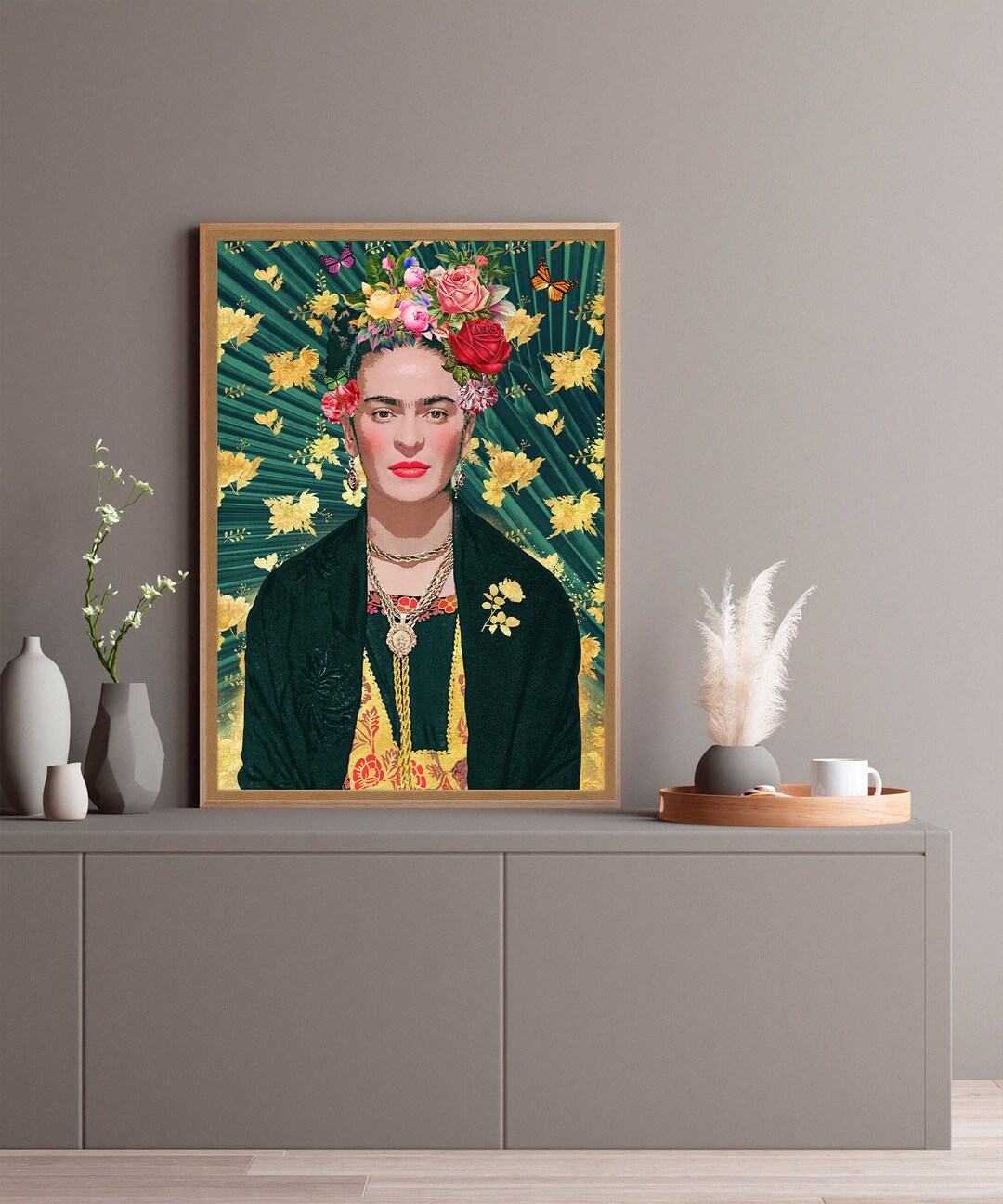 Frida Kahlo Self Portrait Exhibition Poster Vintage Home - Etsy