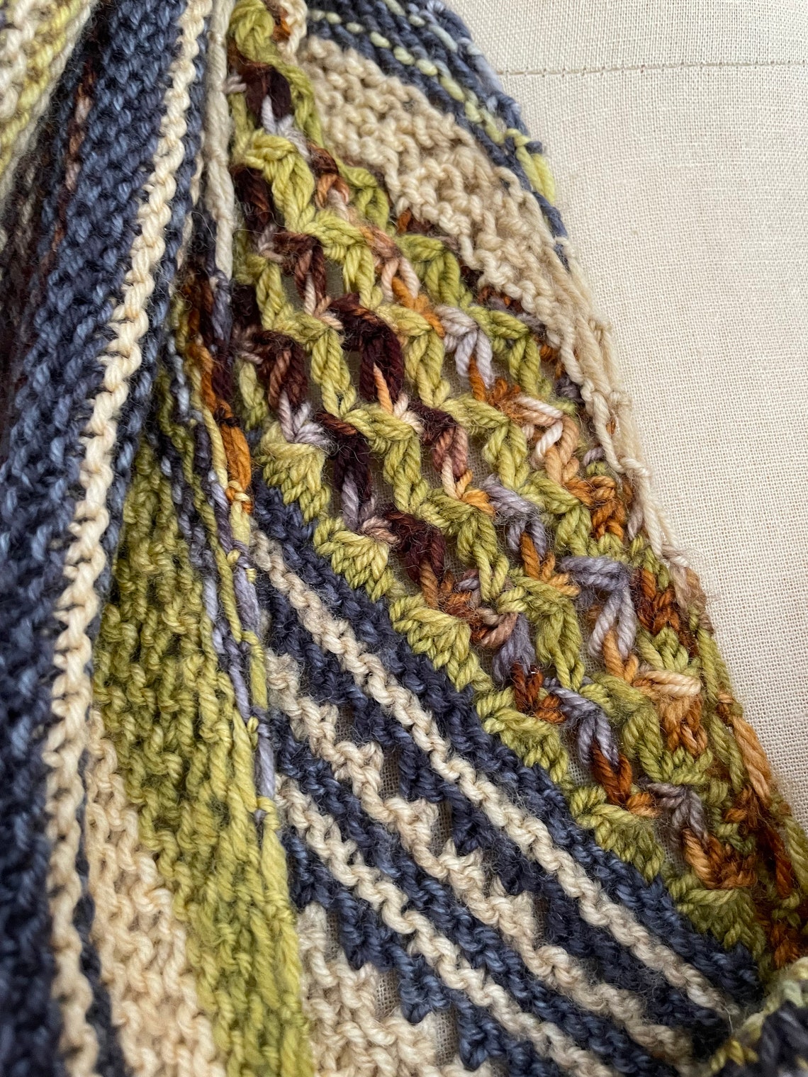 Which Color Comes Next? Asymmetrical Shawl - Etsy