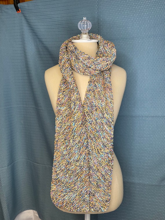 Diagonal Garter Stitch Rectangular Scarf - Etsy
